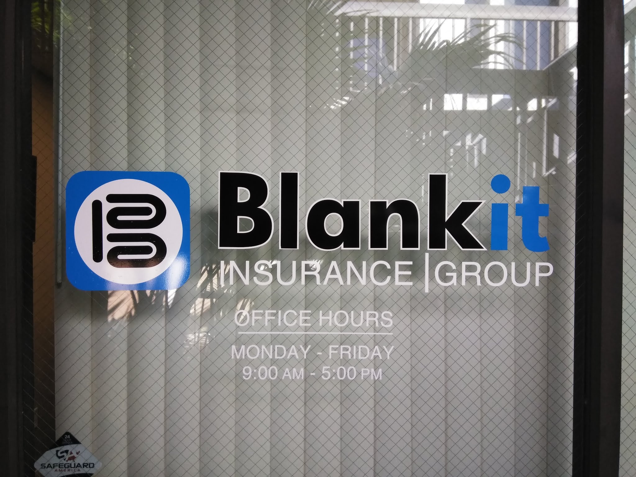 Blankit Sign closed blinds - Blankit Insurance Group